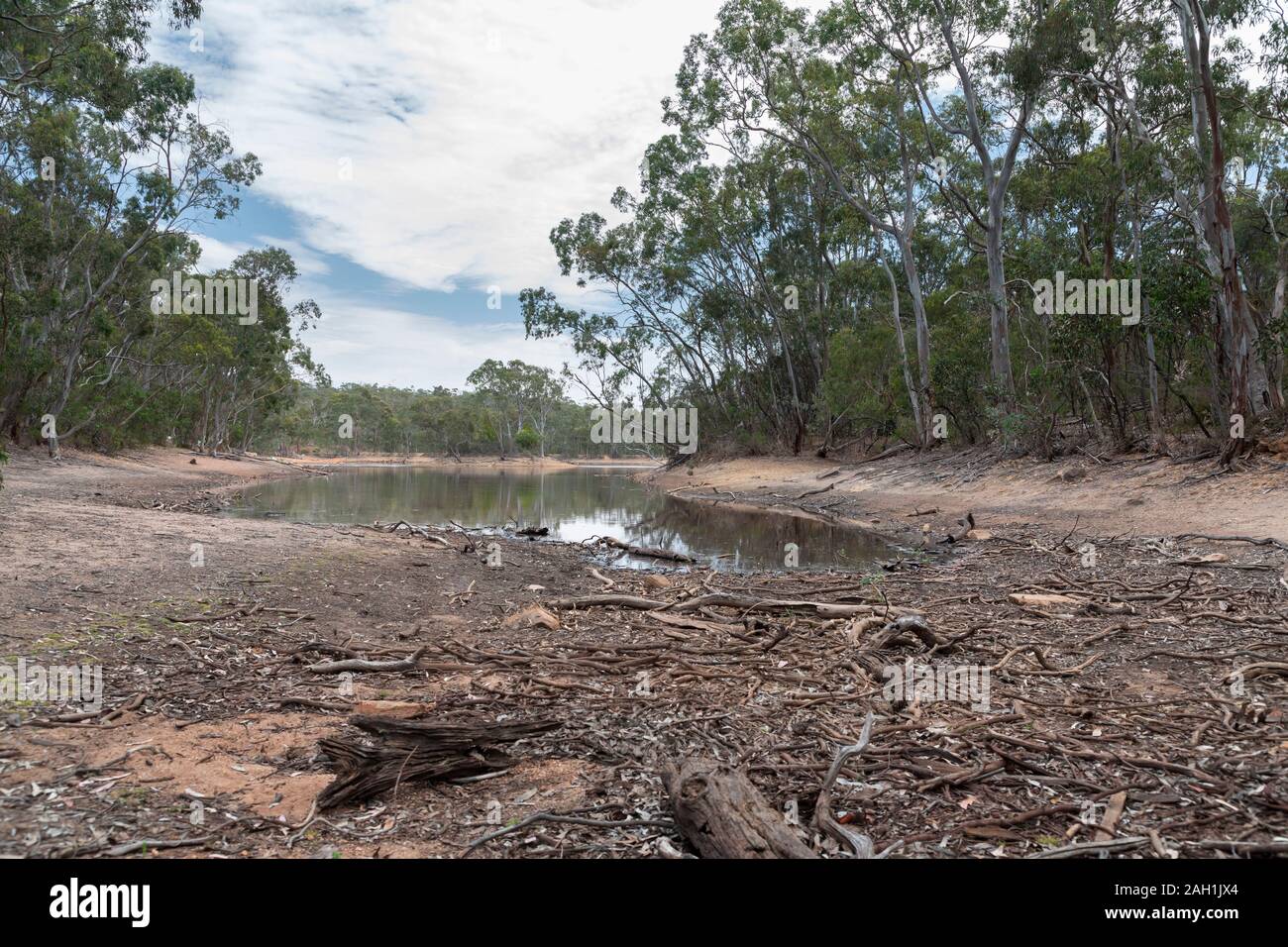 Drought affected water reservoir in outback Australia Stock Photo - Alamy