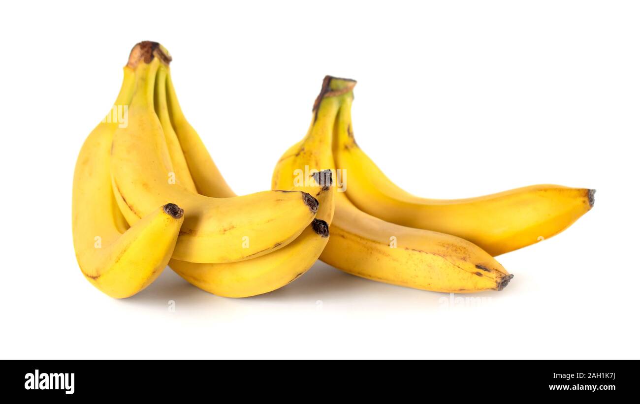banana cluster isolated on white background, fruit Stock Photo - Alamy
