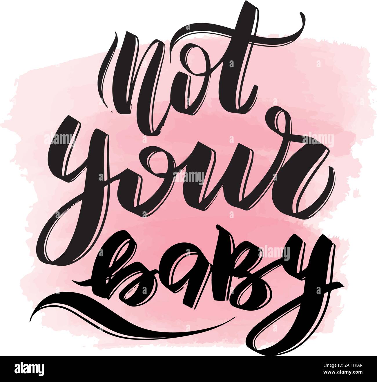 Vector calligraphy illustration isolated on white background Stock ...