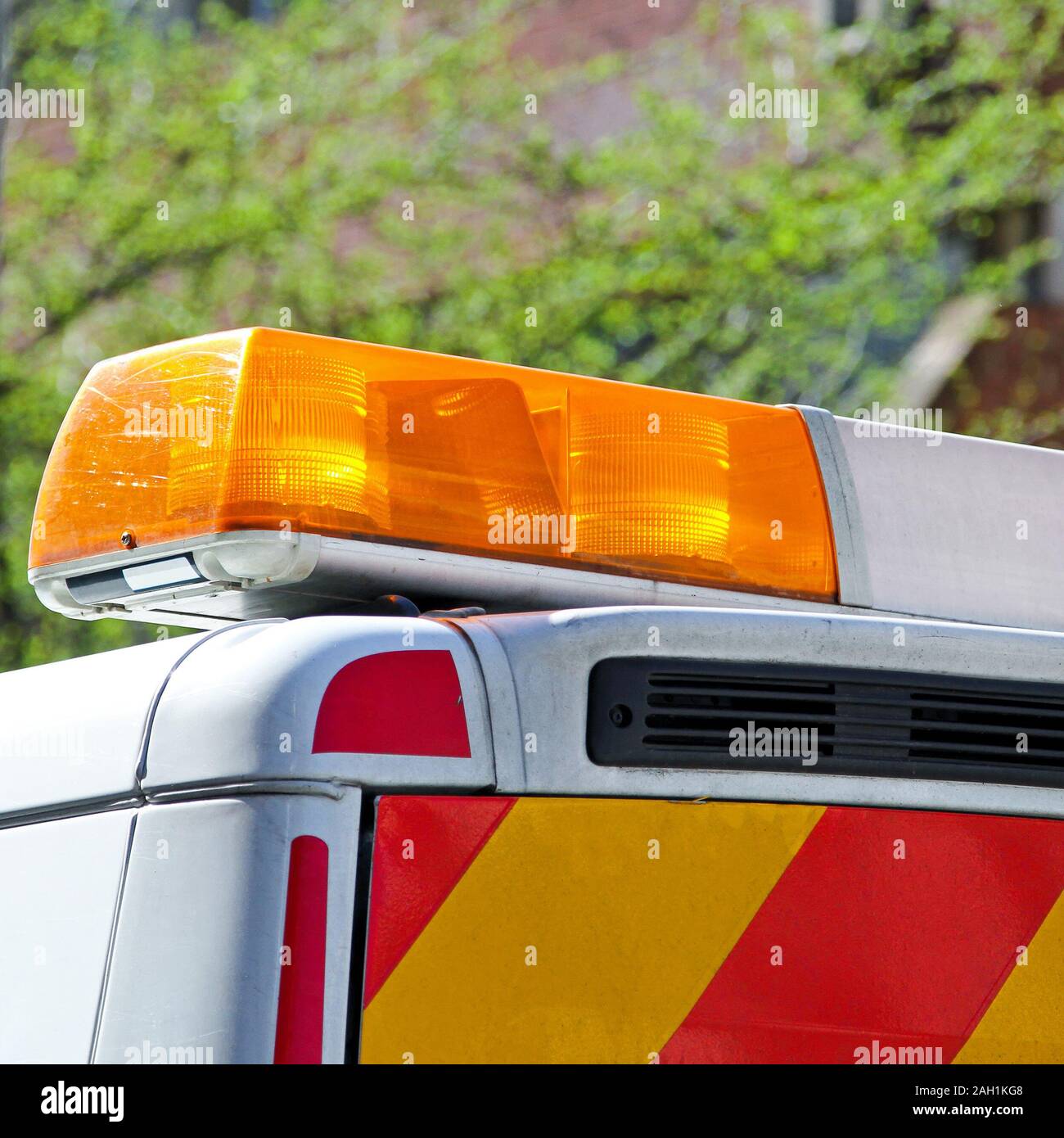 Emergency Lights on Top of Road Assistance Vehicle Stock Photo - Alamy