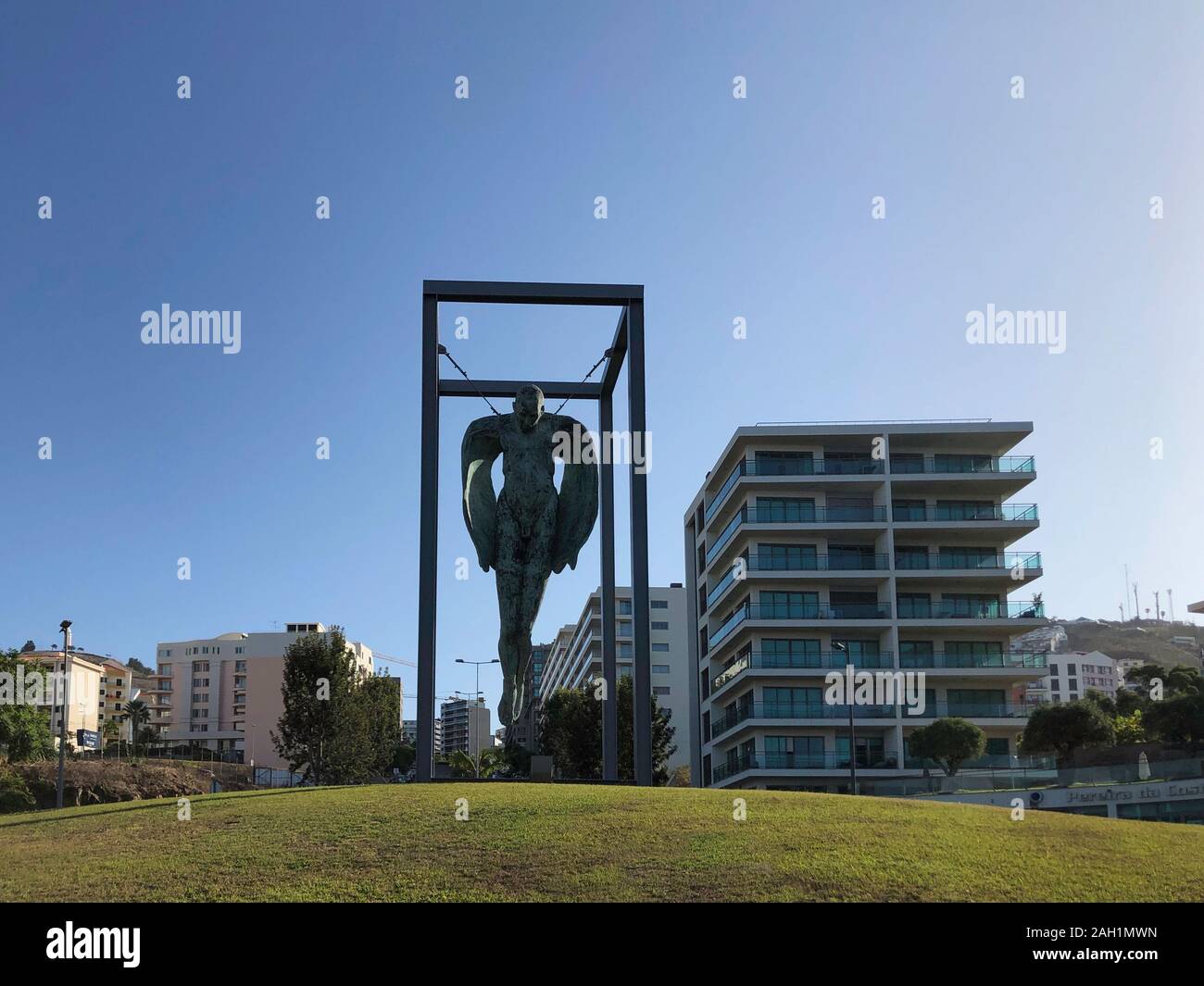 Anjo da Praça da Assicom - Funchal, Madeira Island, Portugal. This ...