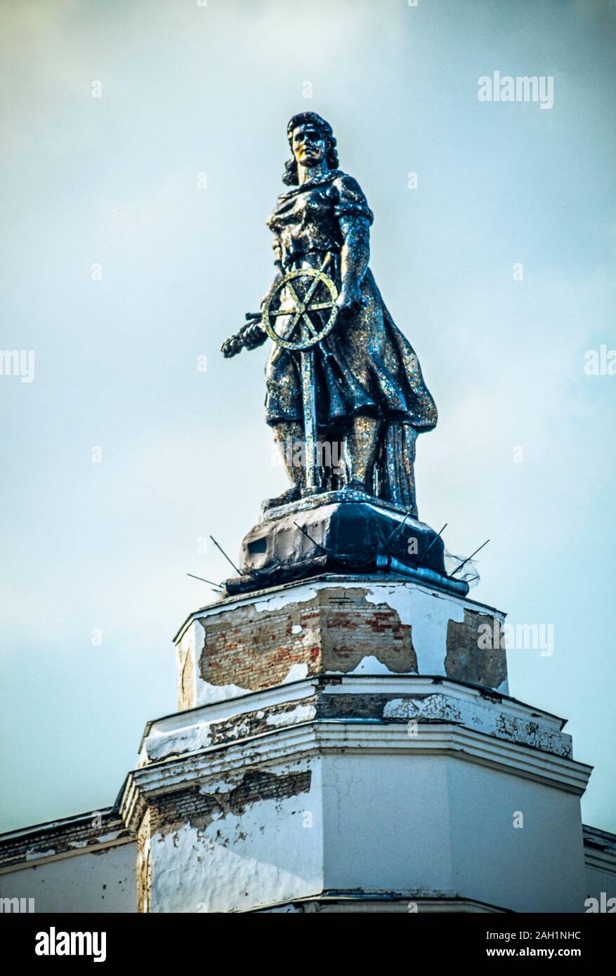 Statue of woman captain at Russian exhibition centre in Moscow Stock ...
