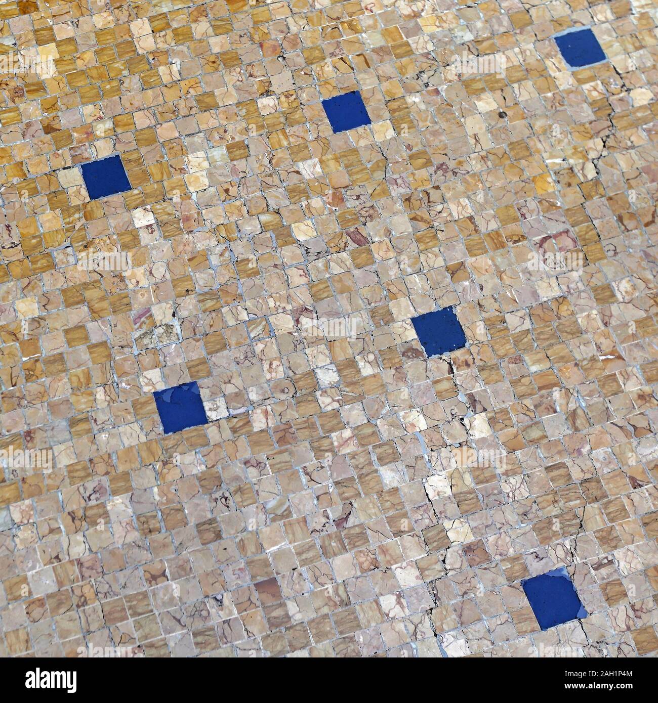 Medieval Marble Tiles Mosaic in Milan Italy Stock Photo - Alamy