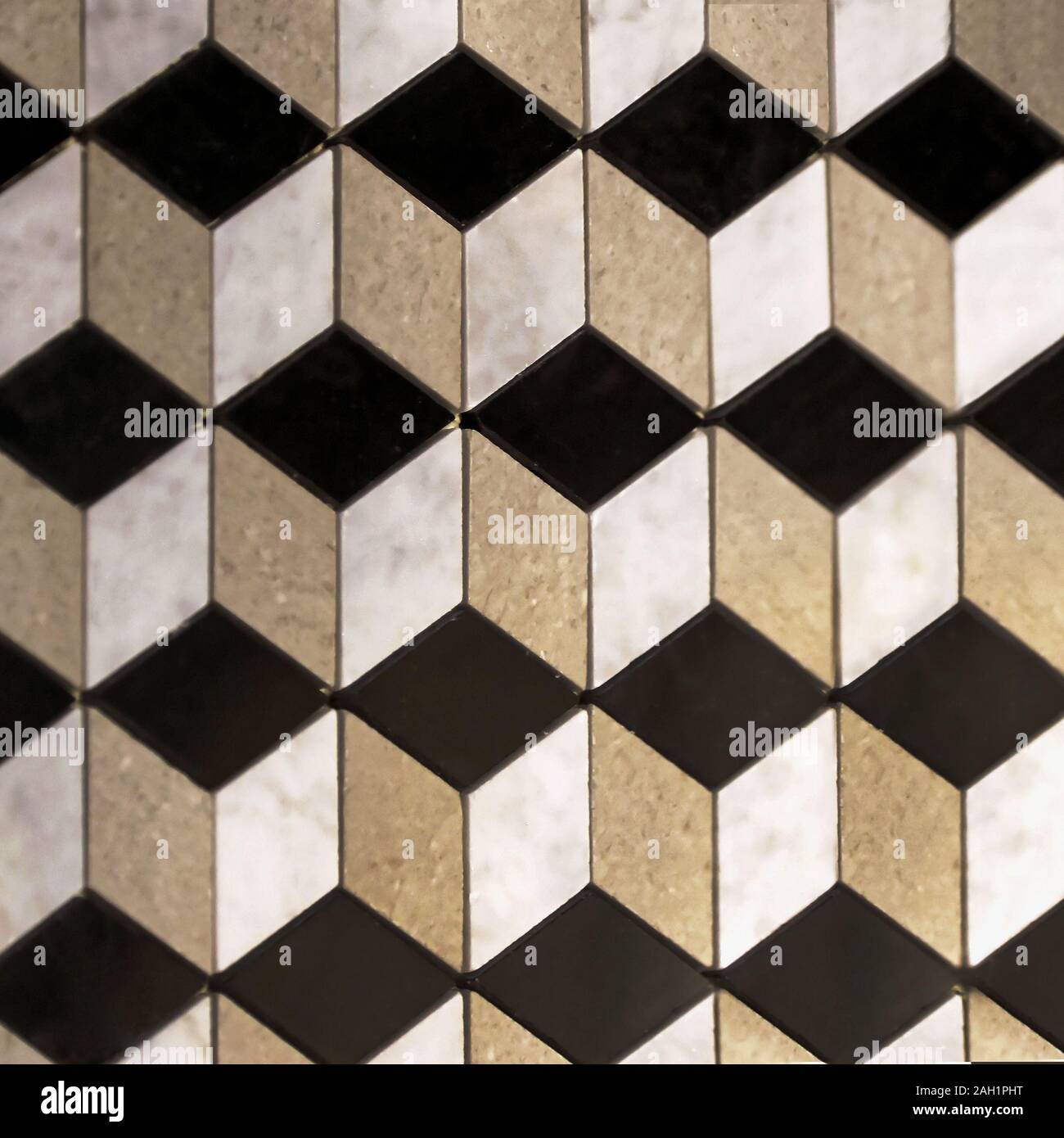 3d Illusion Marble Stone Cube Tiles Geometric Floor Stock Photo - Alamy