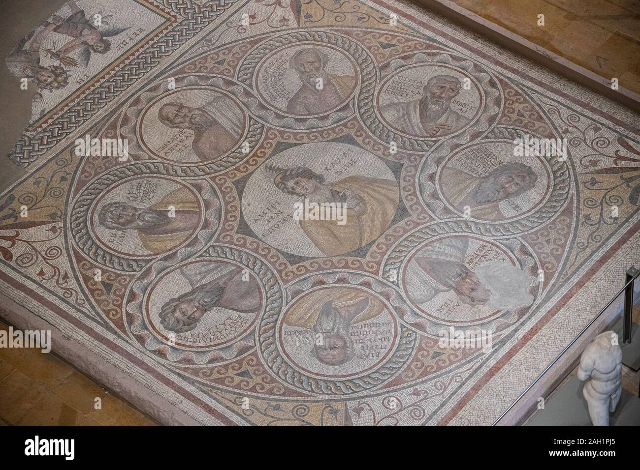 Mosaic of the Seven Wise Men, National Museum, from Baalbek, 3rd c. AD ...