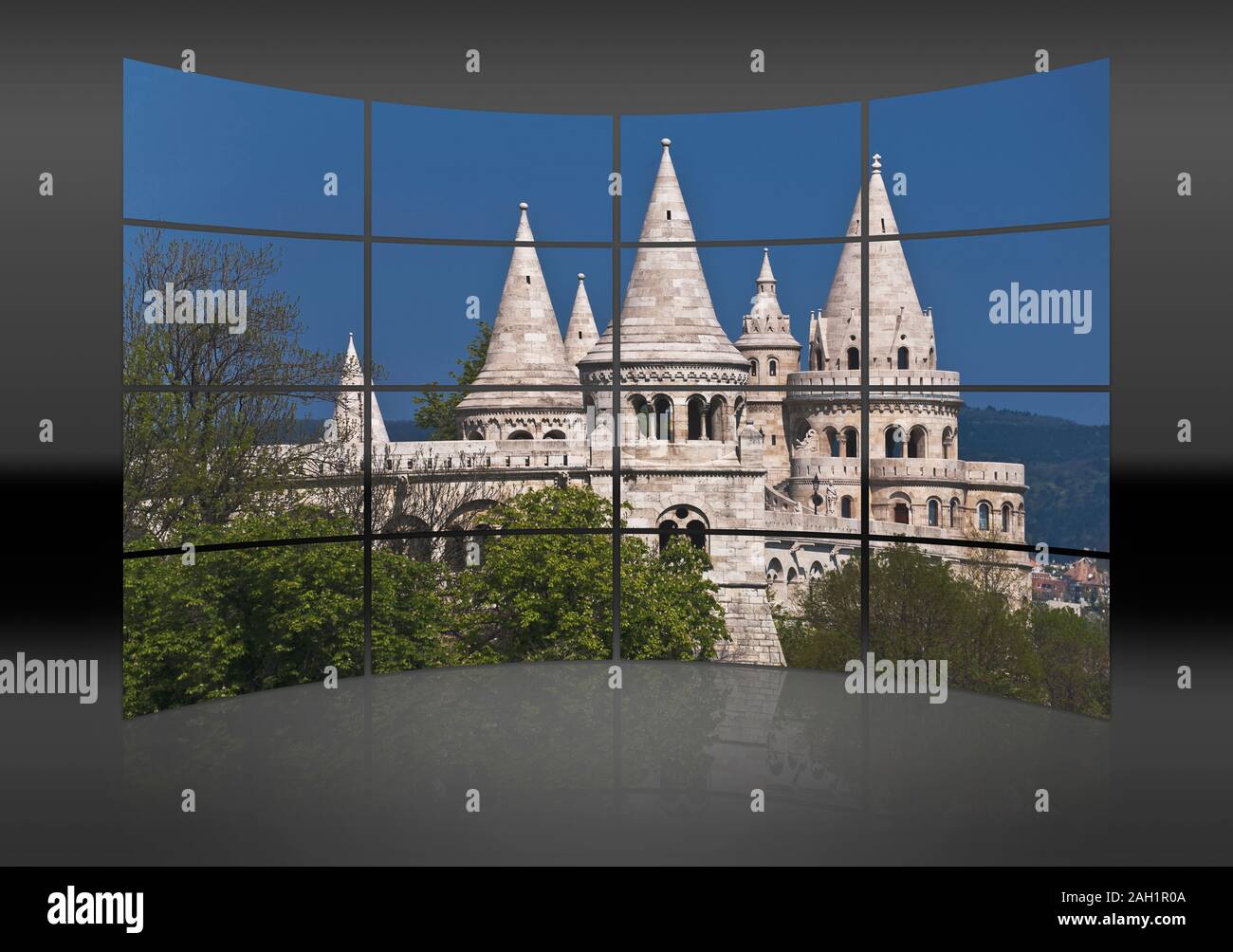 View of the Fishermen's Bastion, a neo-Romanesque monument, Budapest ...