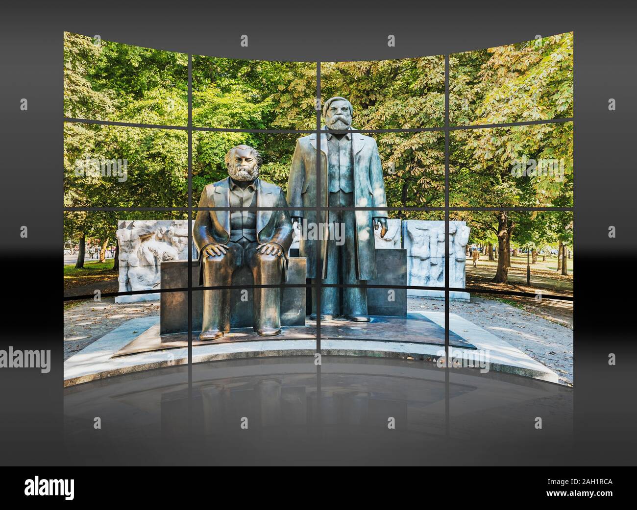 Karl marx friedrich engels sculpture hi-res stock photography and ...