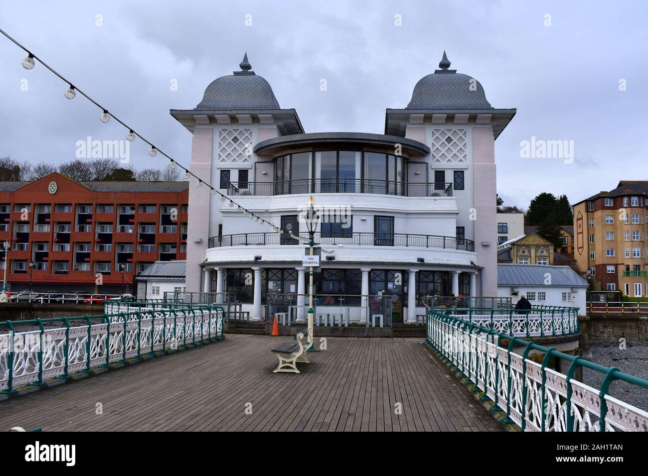 Penarty art deco pier pavilion, Penarth, Cardiff, Glamorgan, Wales ...