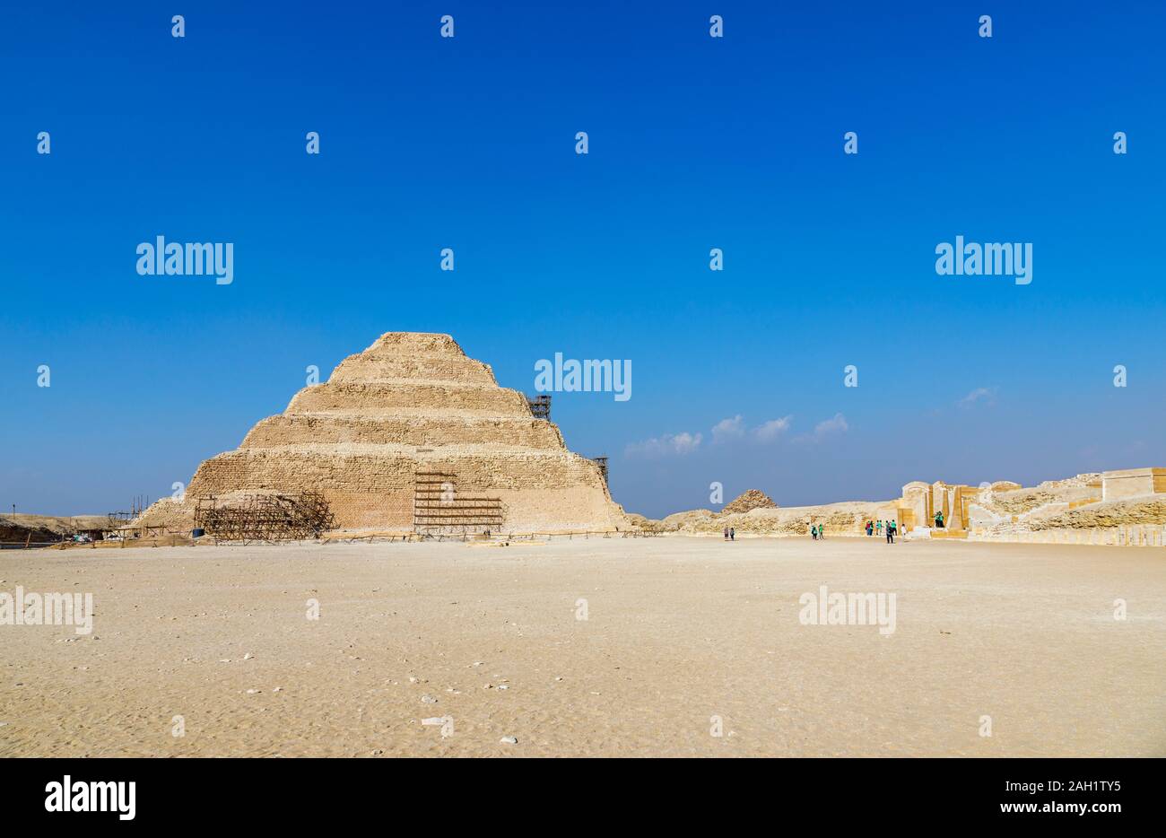 The iconic Step Pyramid of Djoser in Saqqara (or Sakkara), an ancient ...