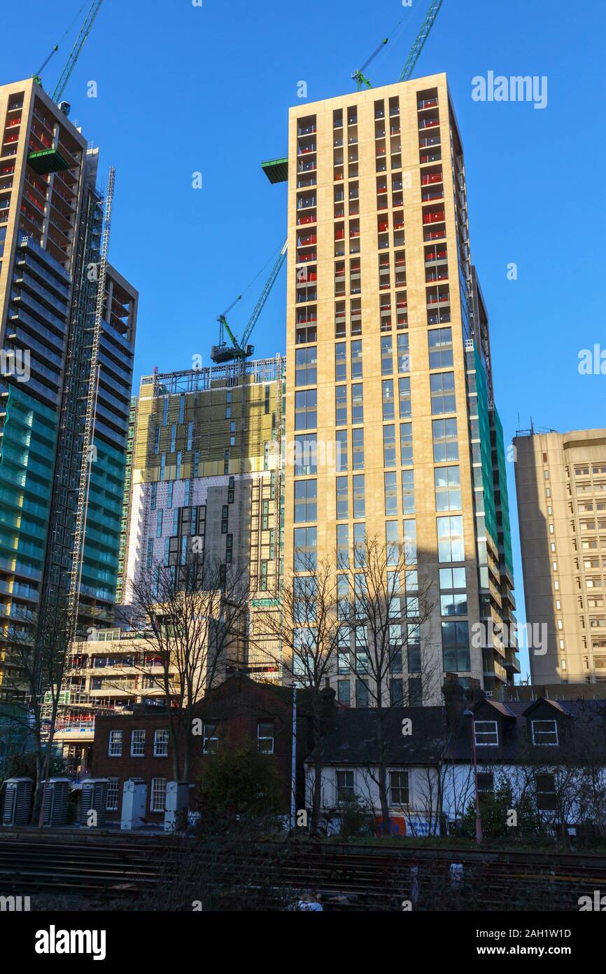 High-rise tower blocks of the new mixed use Victoria Square development ...