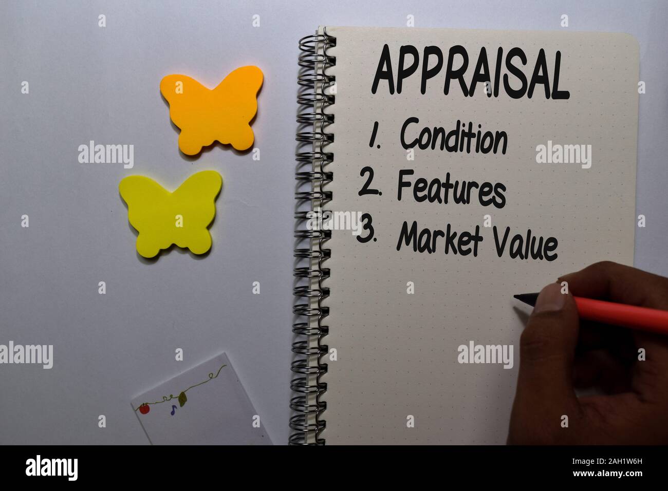 Appraisal write on a book isolated on Office Desk Stock Photo - Alamy