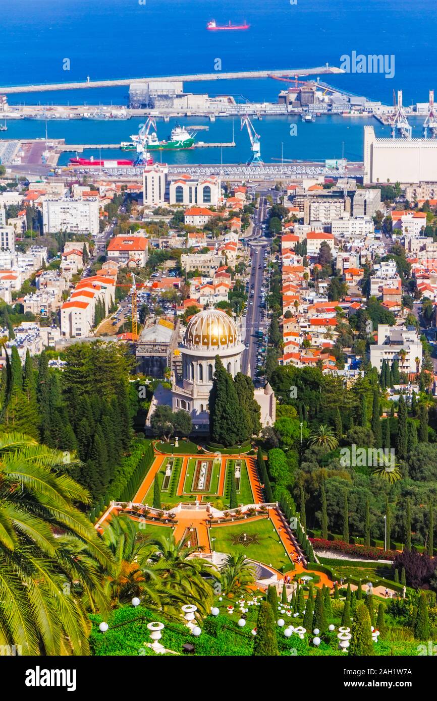 Israel haifa bahai temple hi-res stock photography and images - Alamy