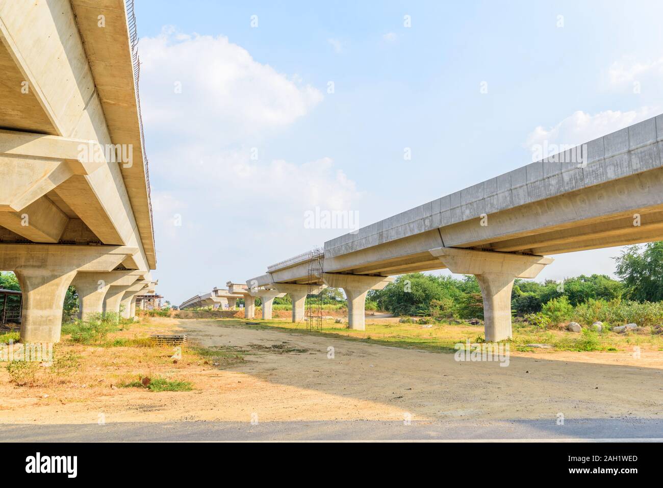 express way in under construction area Stock Photo - Alamy