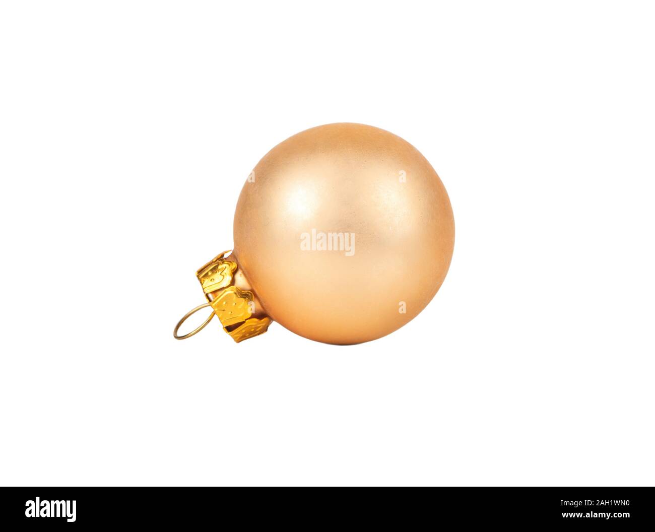 Beige Christmas ball isolated on white background Stock Photo - Alamy