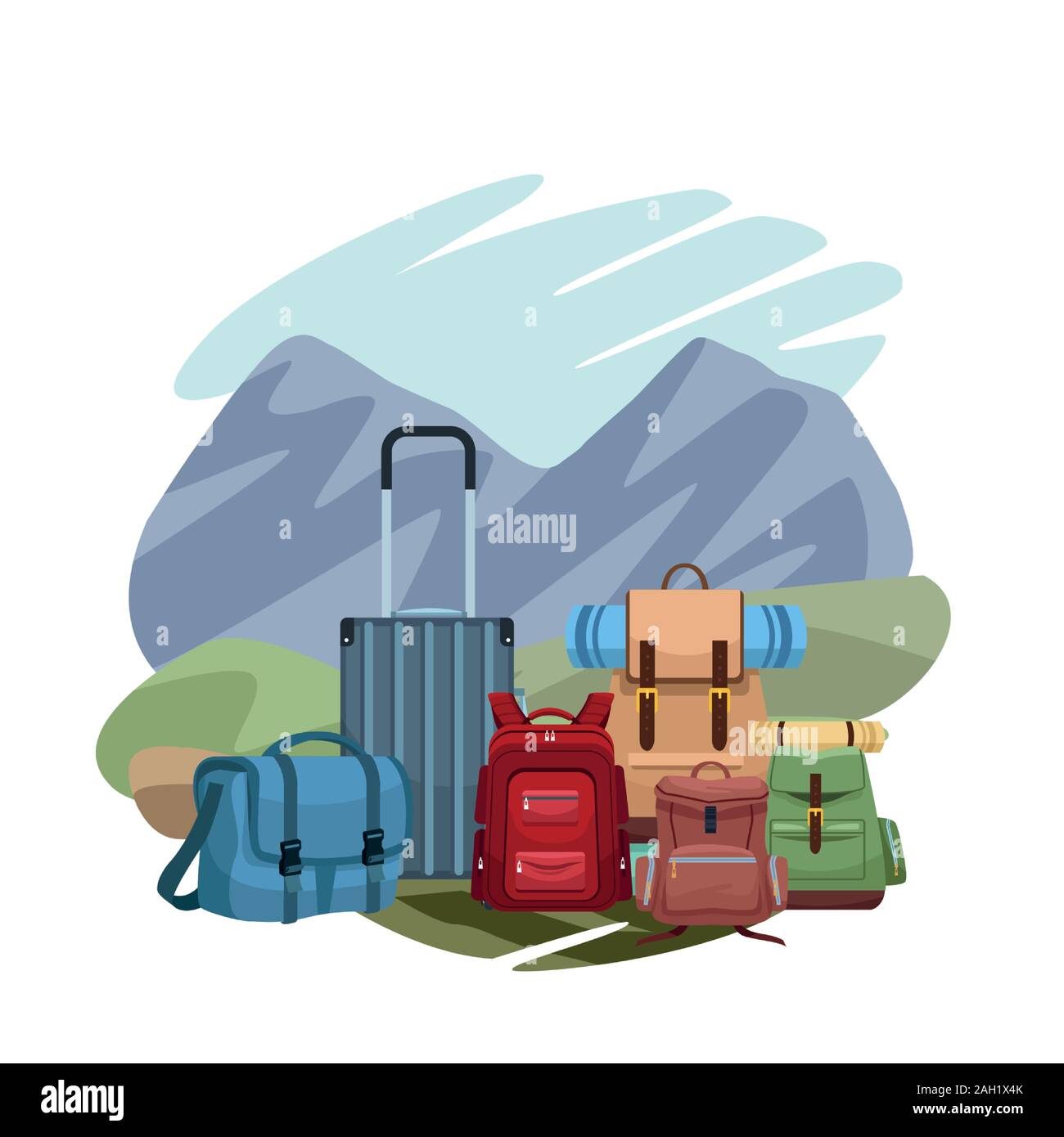 Climbing over mountains Stock Vector Images - Alamy