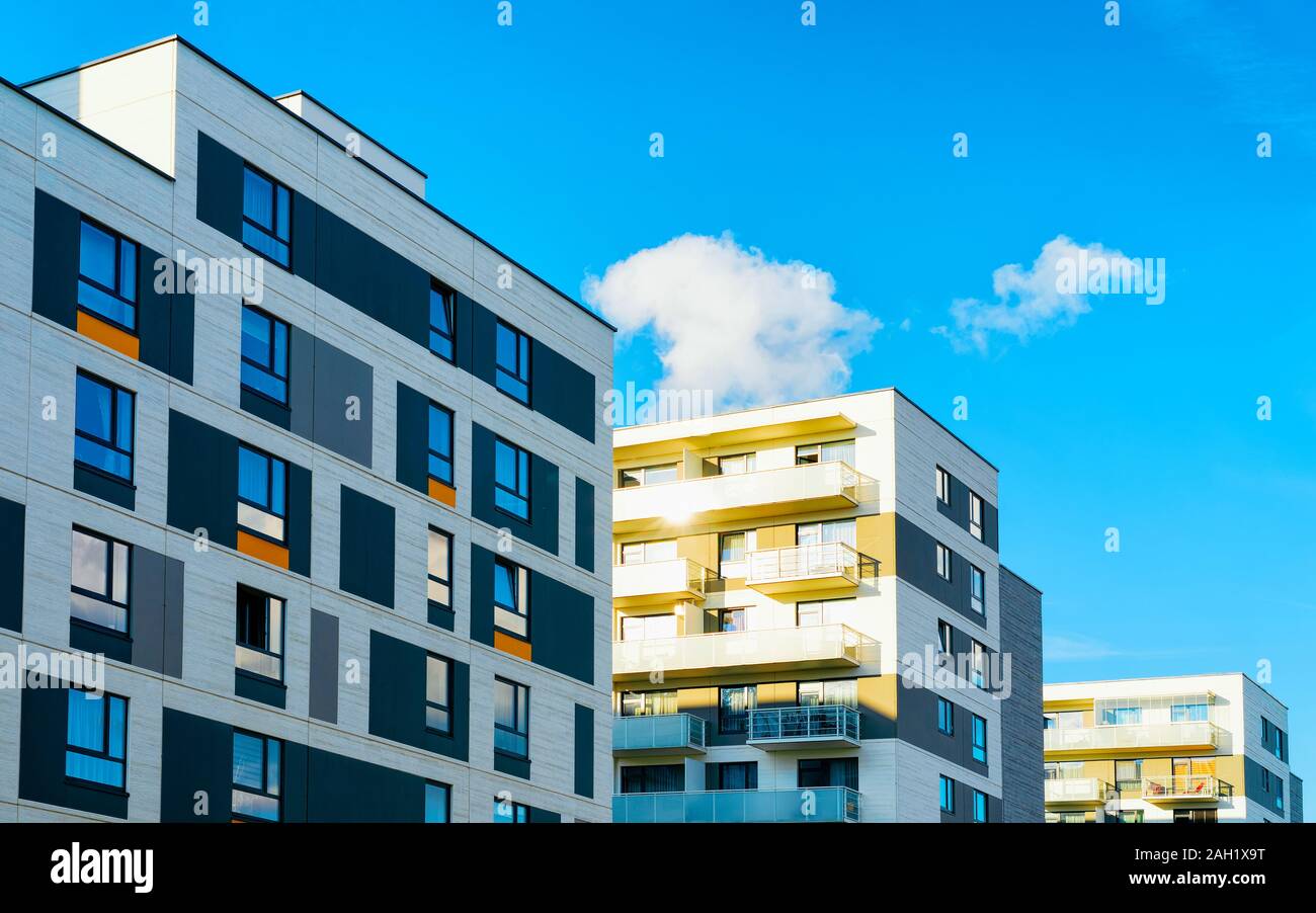 Apartment houses homes residential buildings complex real estate copy ...