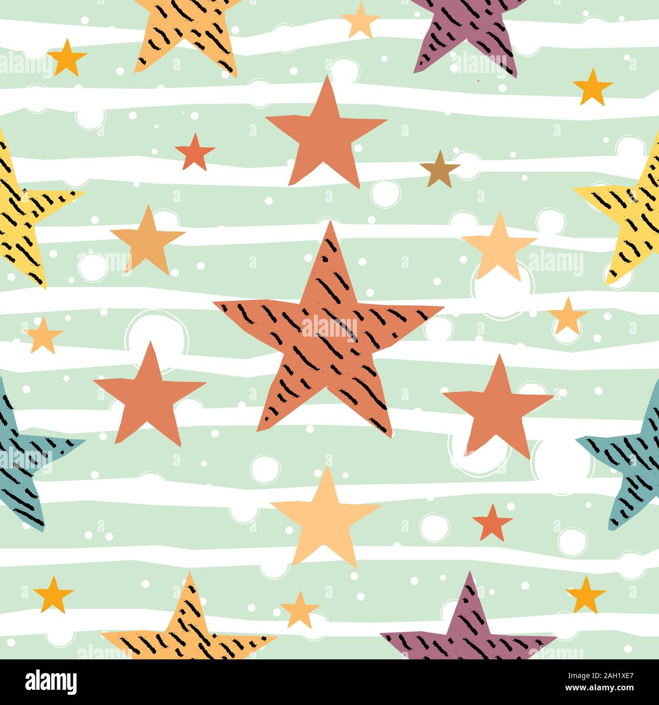 Cute Star Background. Seamless Pattern with stars. Vector Illustration ...