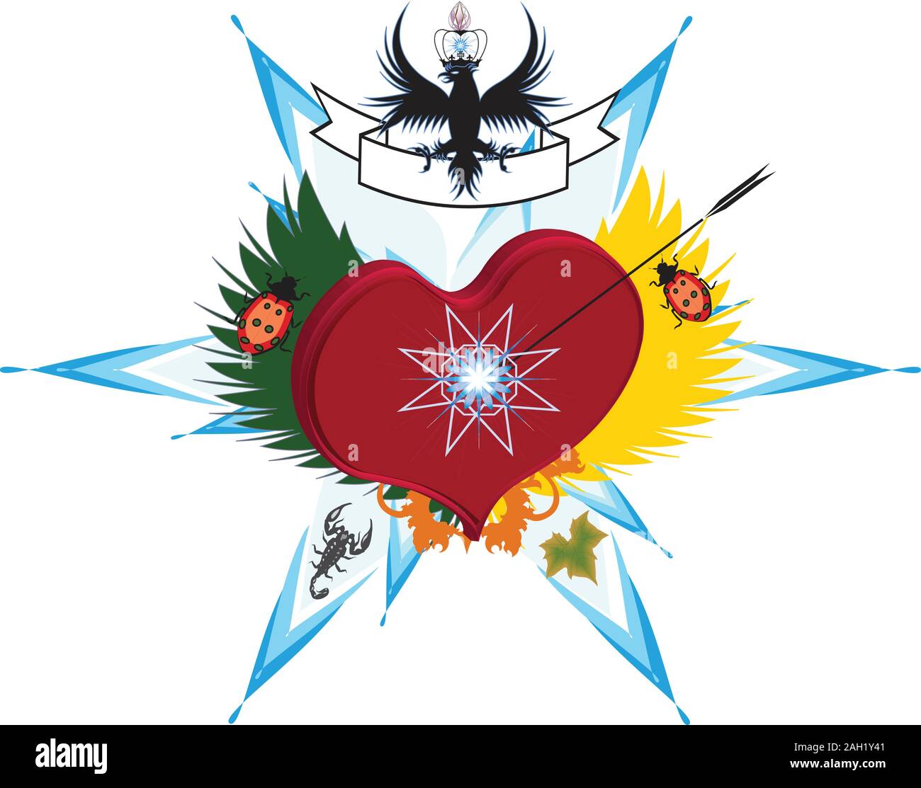 Heart wounded by a love arrow Stock Vector Image & Art - Alamy
