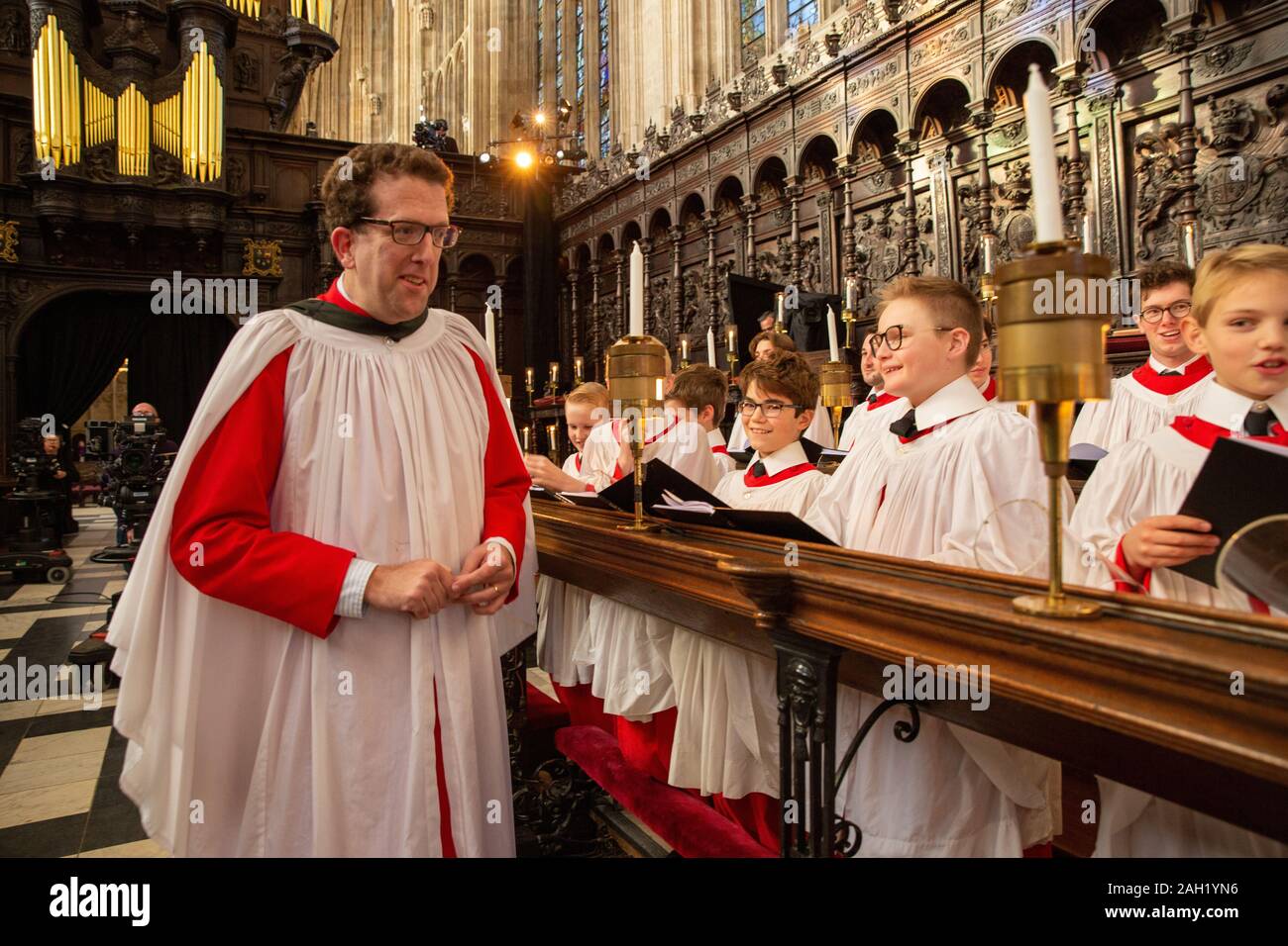 Picture taken Dec 14th shows Daniel Hyde the new director of music with ...