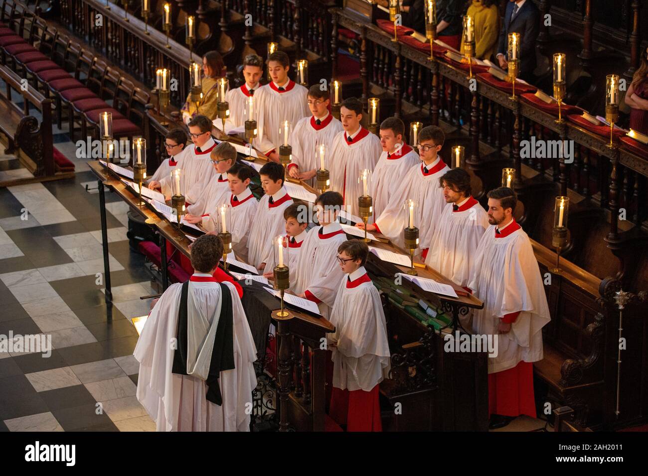 Picture taken Dec 14th shows Choristers in King’s College Chapel ...