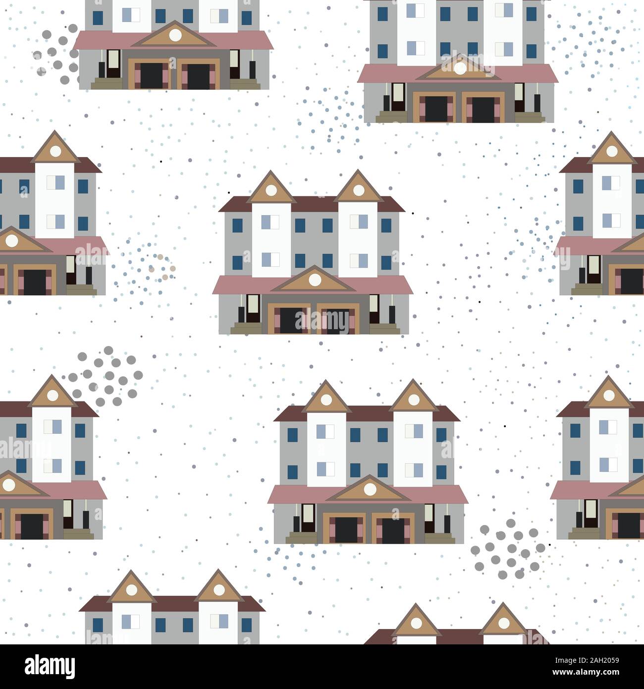 Set of Modern houses. vector Illustration Stock Vector Image & Art - Alamy