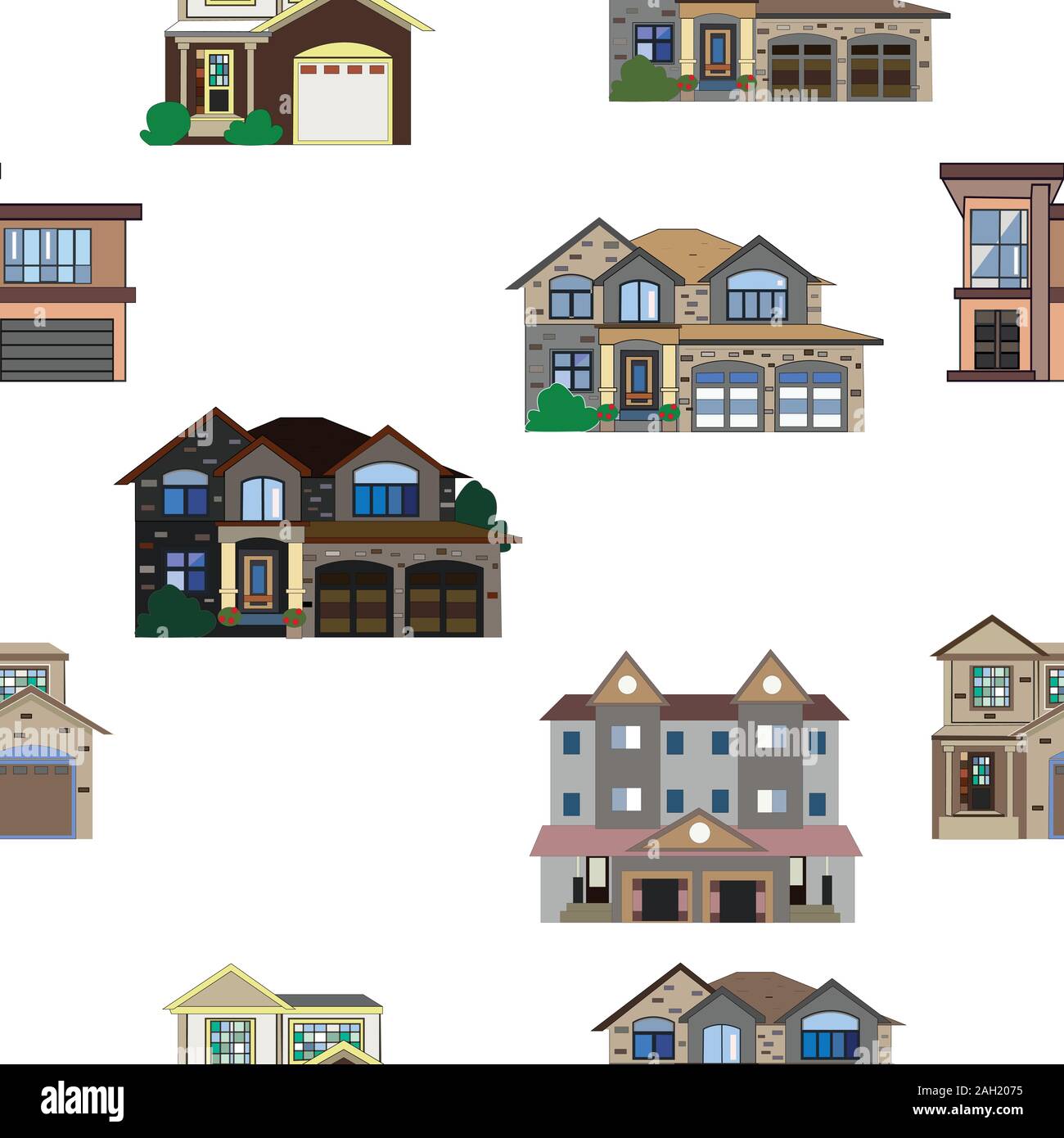Set of Modern houses. vector Illustration Stock Vector Image & Art - Alamy