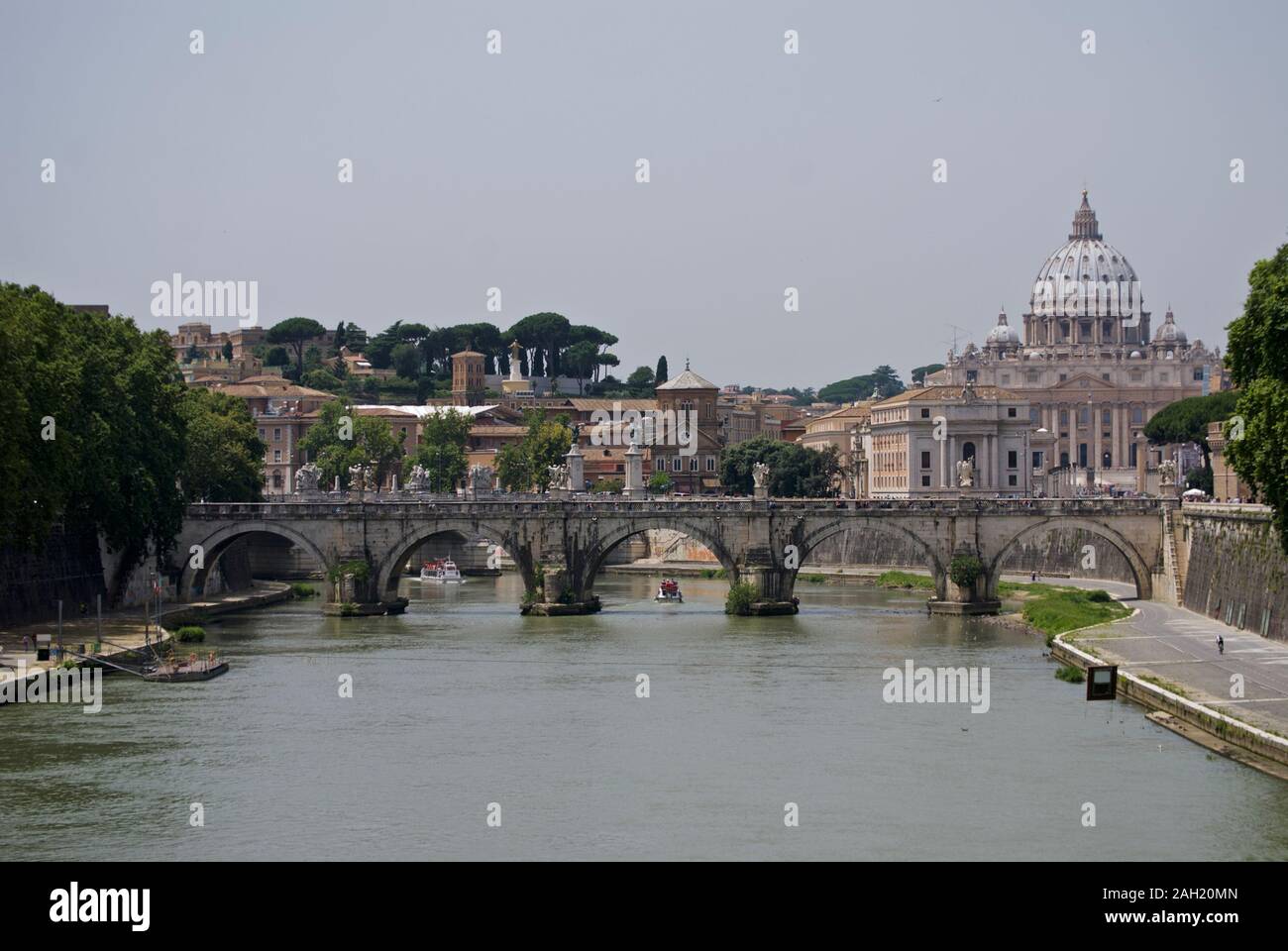 view of the Tevere river in Rome Stock Photo - Alamy