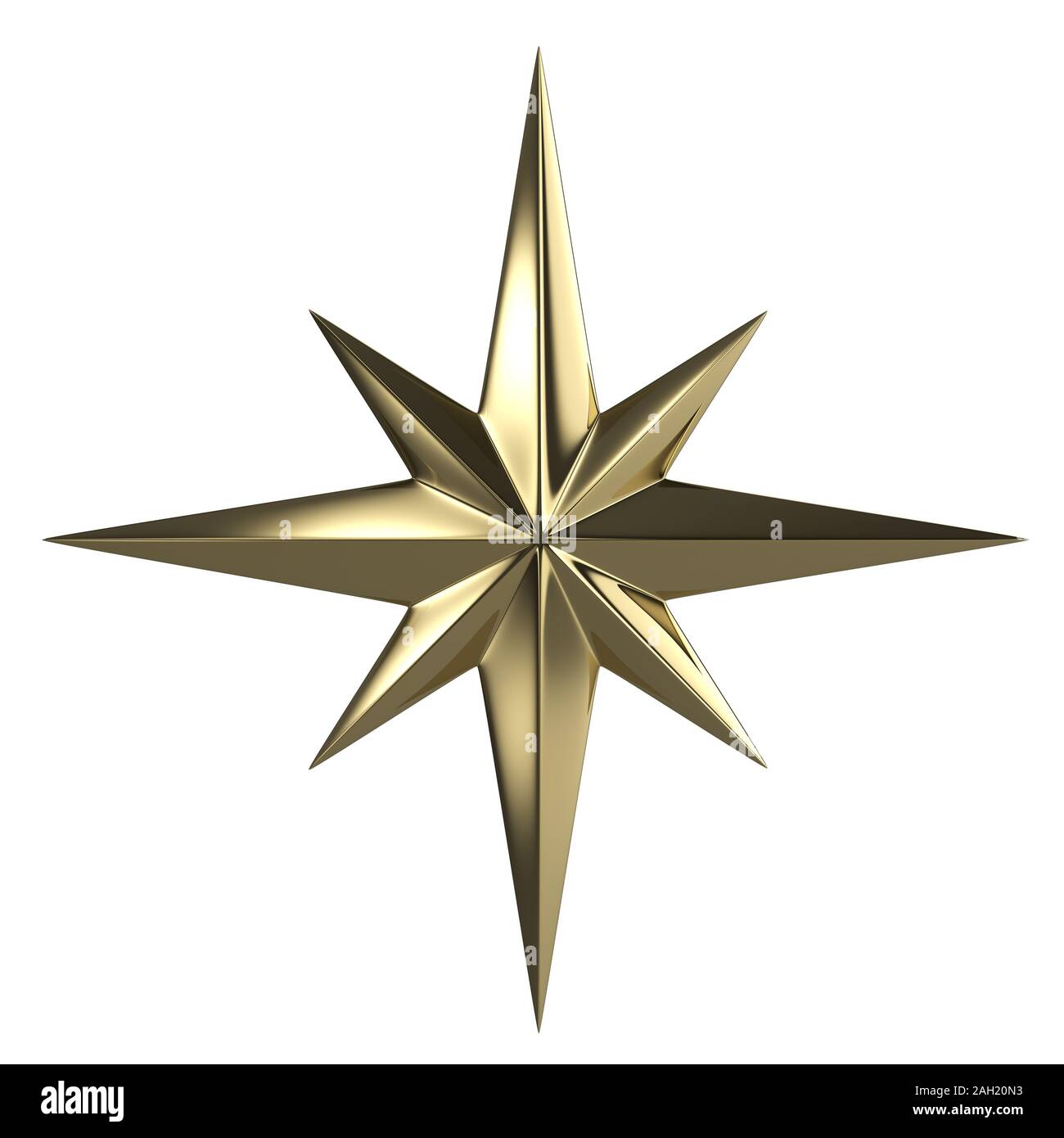 Golden star isolated with clipping path - 3D render Stock Photo - Alamy