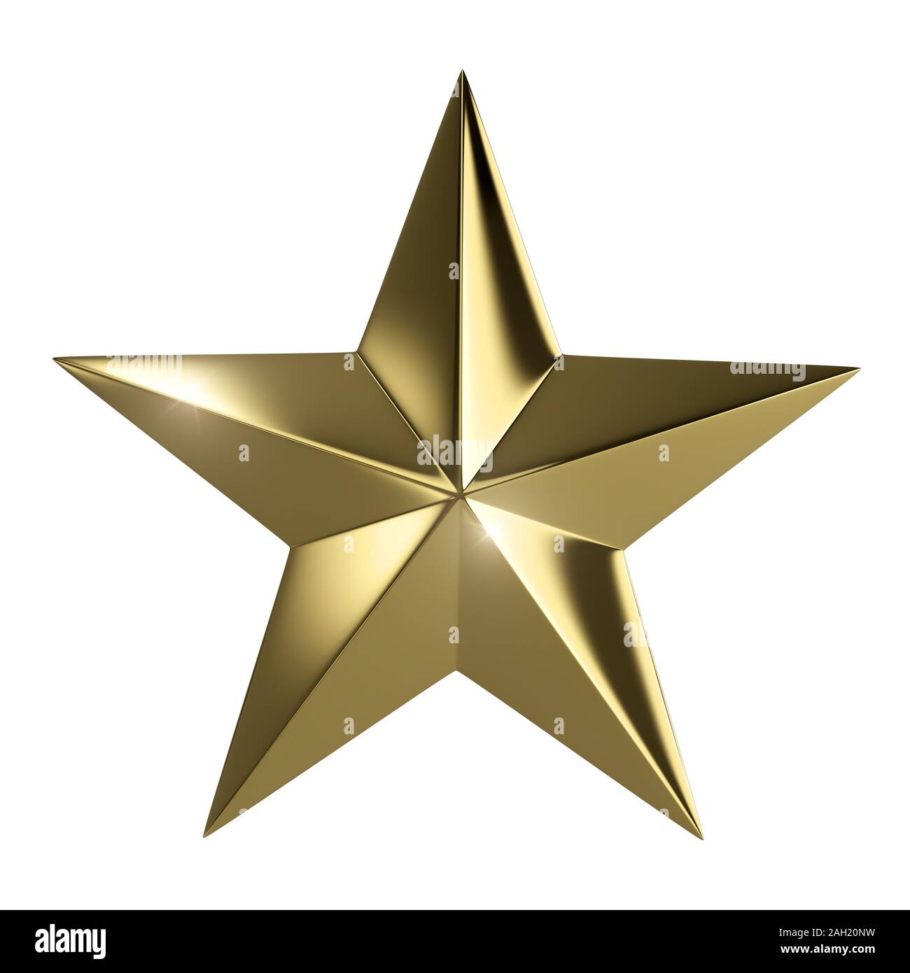 Single gold star 3d render hi-res stock photography and images - Alamy