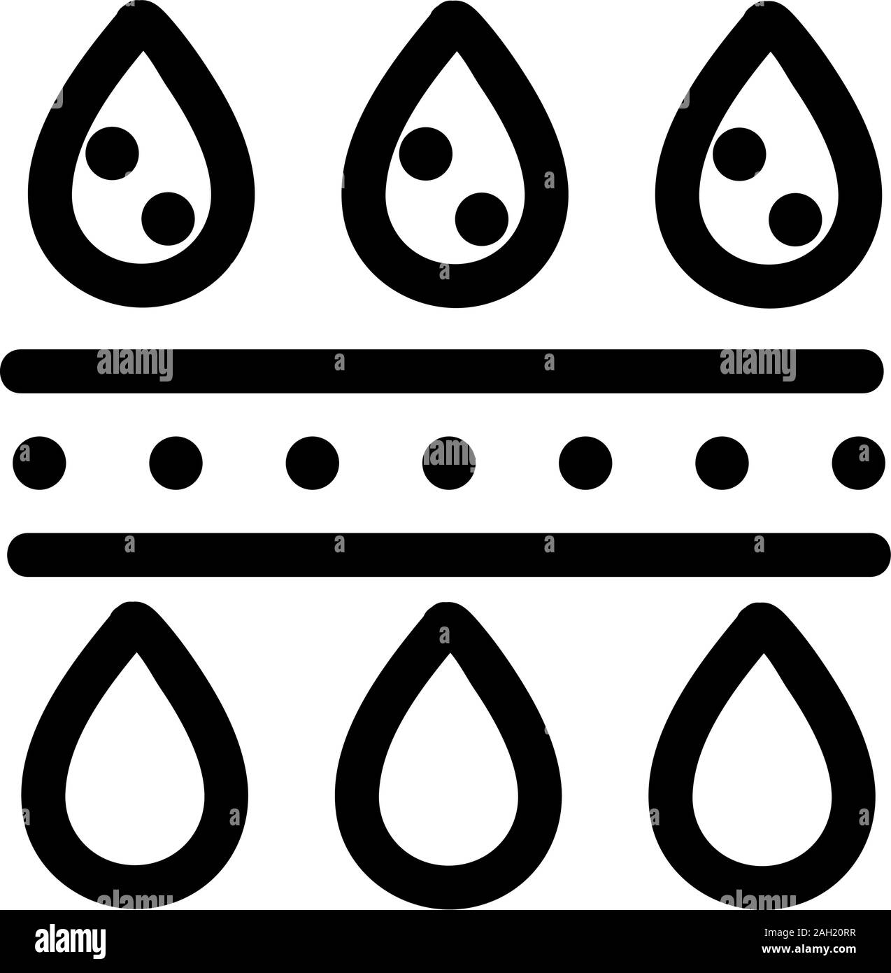 Water treatment scheme icon vector. Isolated contour symbol ...