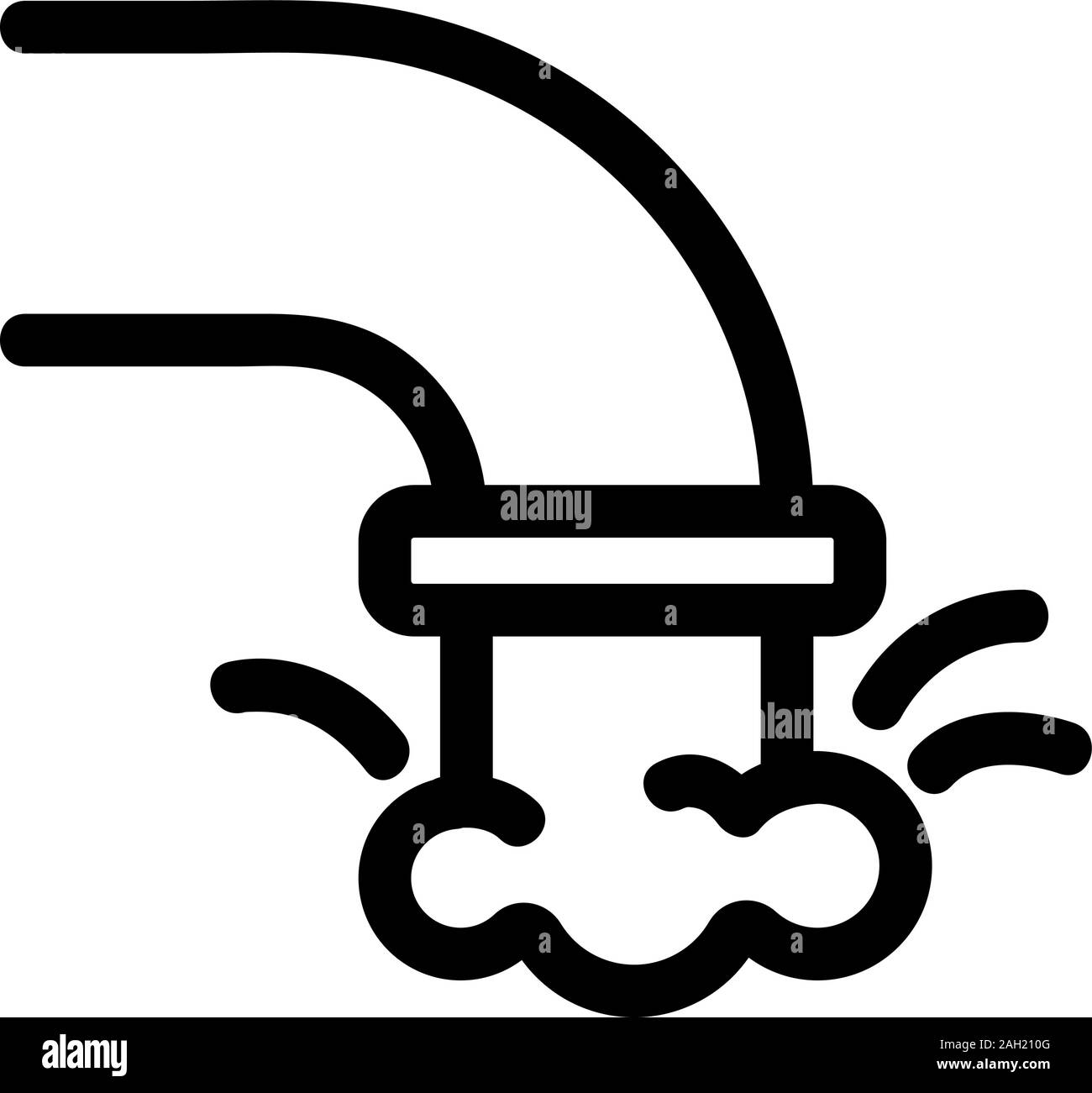 Jet water icon vector. Isolated contour symbol illustration Stock ...