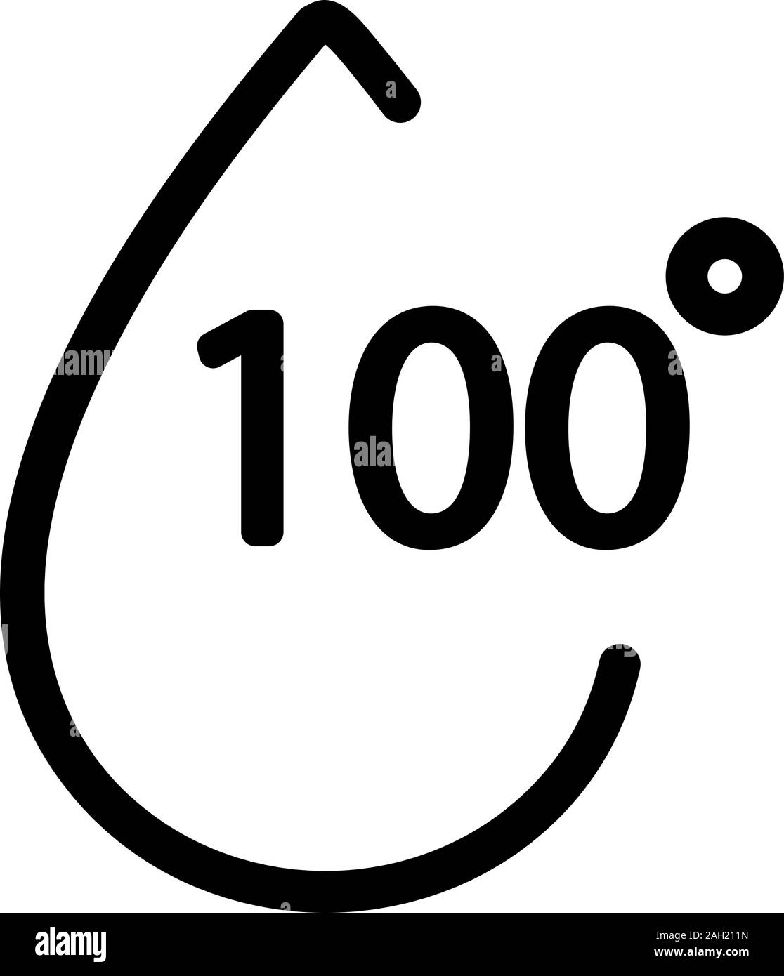 Boiling point icon vector. Isolated contour symbol illustration Stock ...