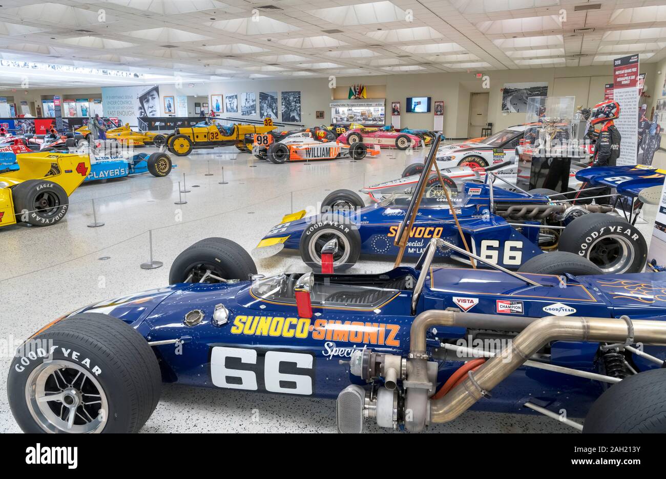 Interior of the Indianapolis Motor Speedway Museum, Indianapolis ...
