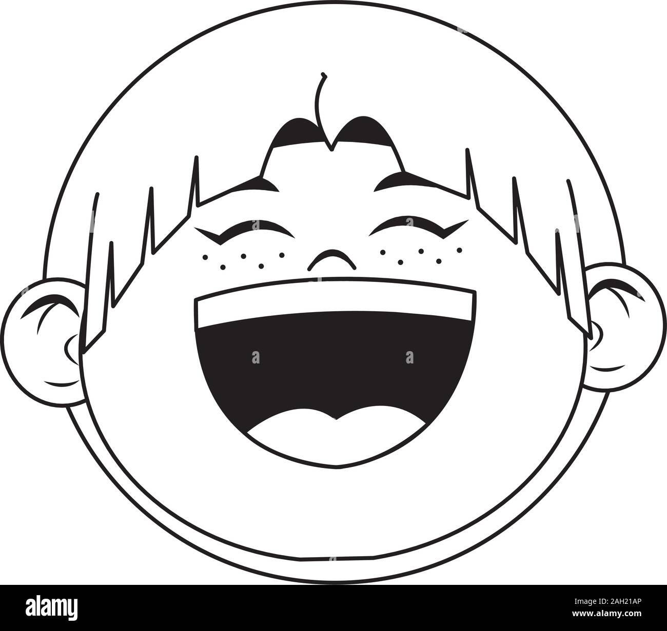 cartoon boy laughing icon, flat design Stock Vector Image & Art - Alamy