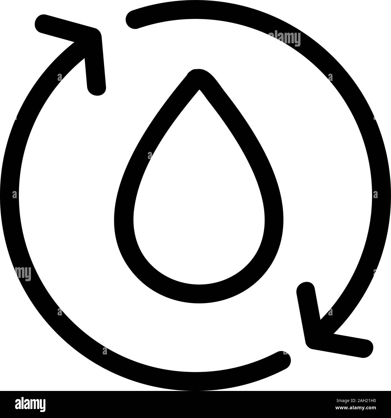 Water purification icon vector. Isolated contour symbol illustration ...