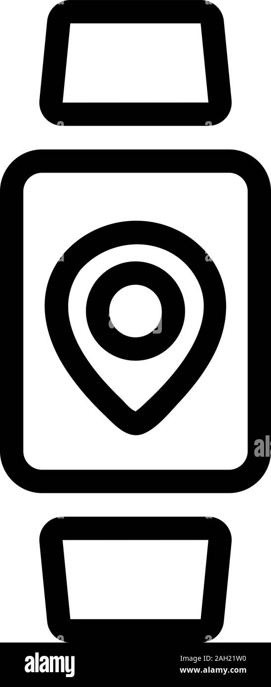 Smartwatch icon vector. Isolated contour symbol illustration Stock ...