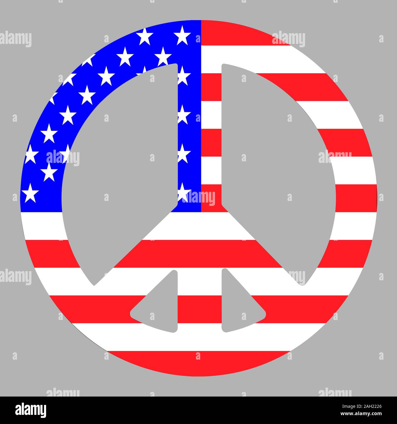 American flag with peace symbol protest Stock Vector Images - Alamy