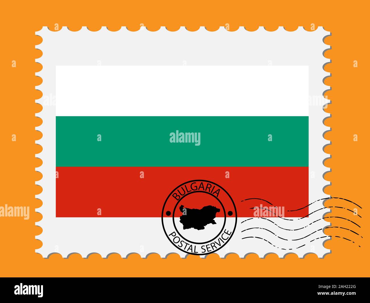 Bulgaria Flag With Postage Stamp Vector illustration Eps 10 Stock ...