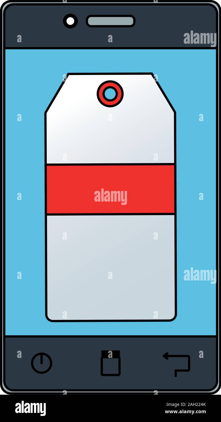 smartphone with price tag on screen Stock Vector Image & Art - Alamy