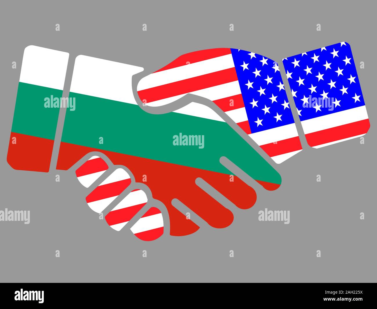 Bulgaria and USA flags Handshake vector Stock Vector Image & Art - Alamy