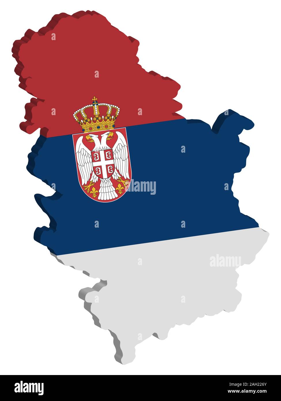Serbia map flag vector 3D illustration Eps 10 Stock Vector Image & Art ...