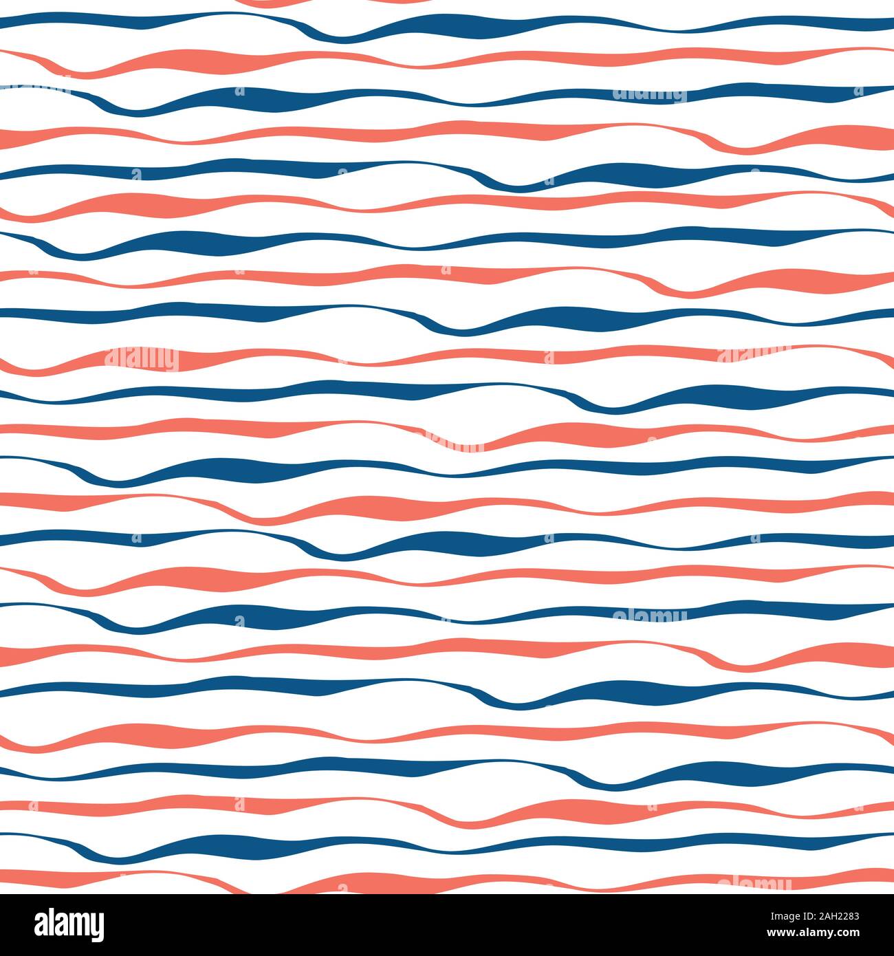 Blue and red brushstroke style wavy lines in horizontal design ...