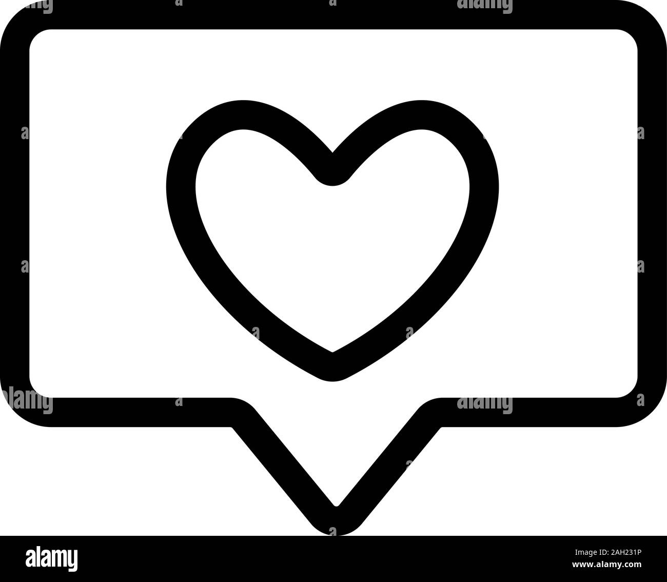 Favorite letter icon vector. Isolated contour symbol illustration Stock ...