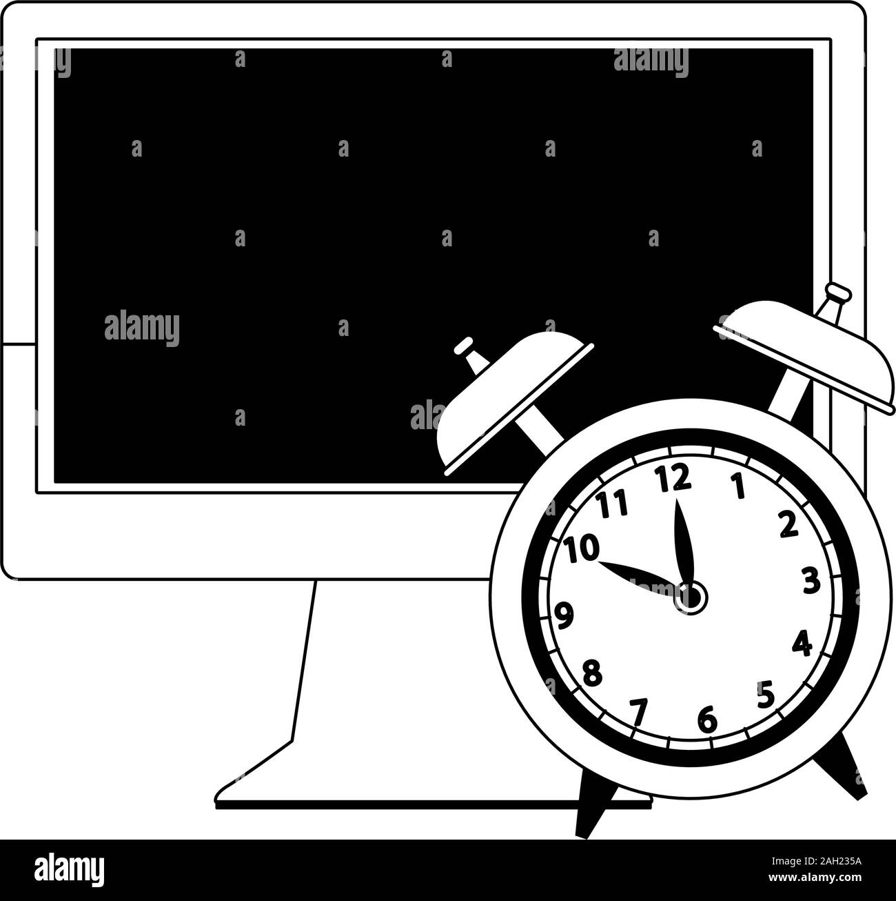Digital alarm clock blank Stock Vector Images - Alamy