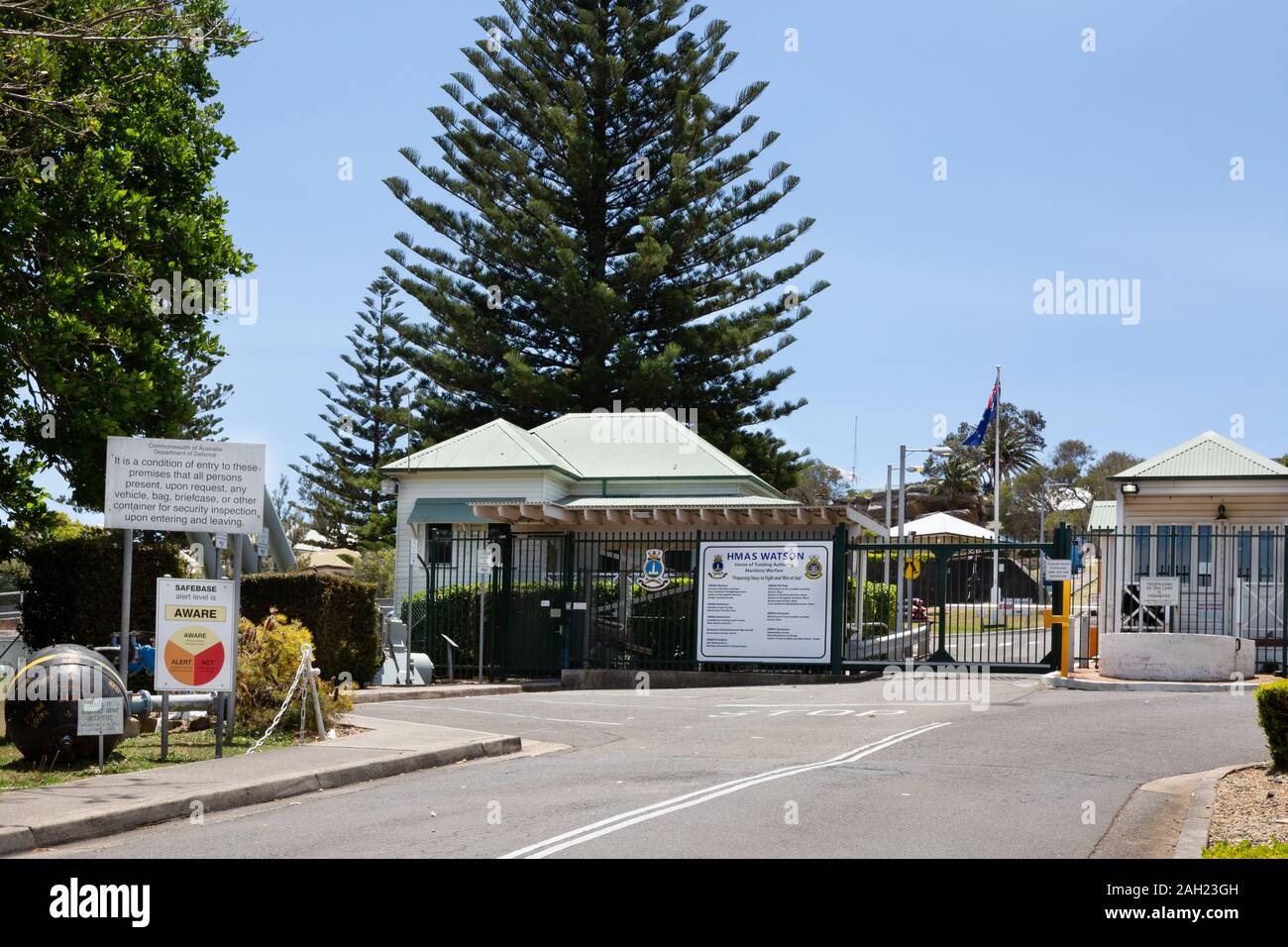 HMAS Watson,- the entrance to the Royal Australian Navy base near South ...