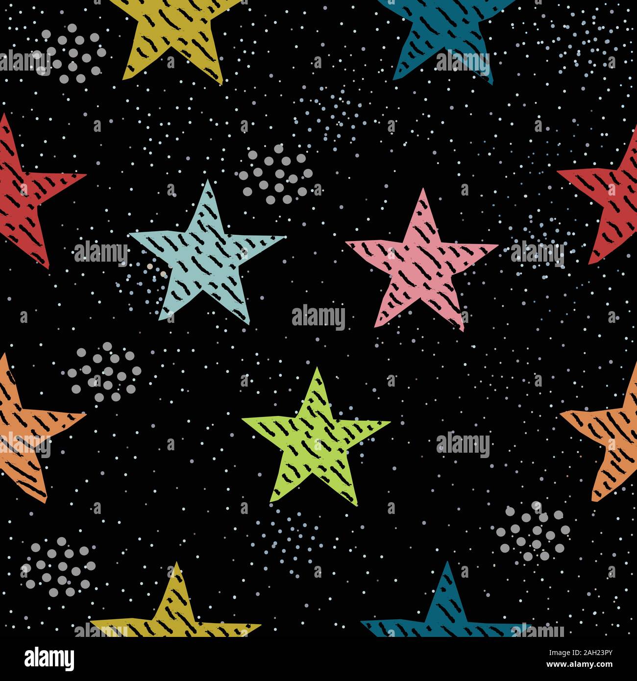 Cute Star Background. Seamless Pattern with stars. Vector Illustration ...