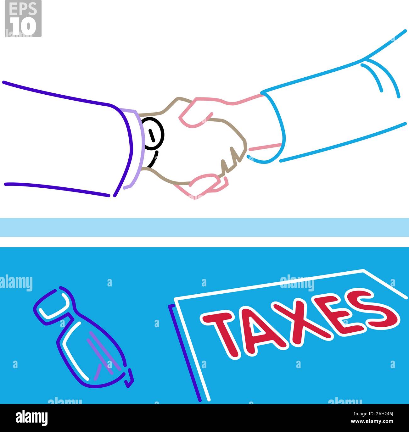 Hands to glasses Stock Vector Images - Alamy