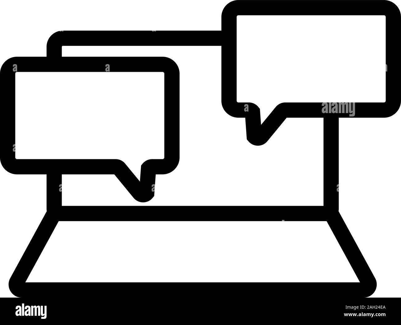 correspondence icon vector. Isolated contour symbol illustration Stock ...