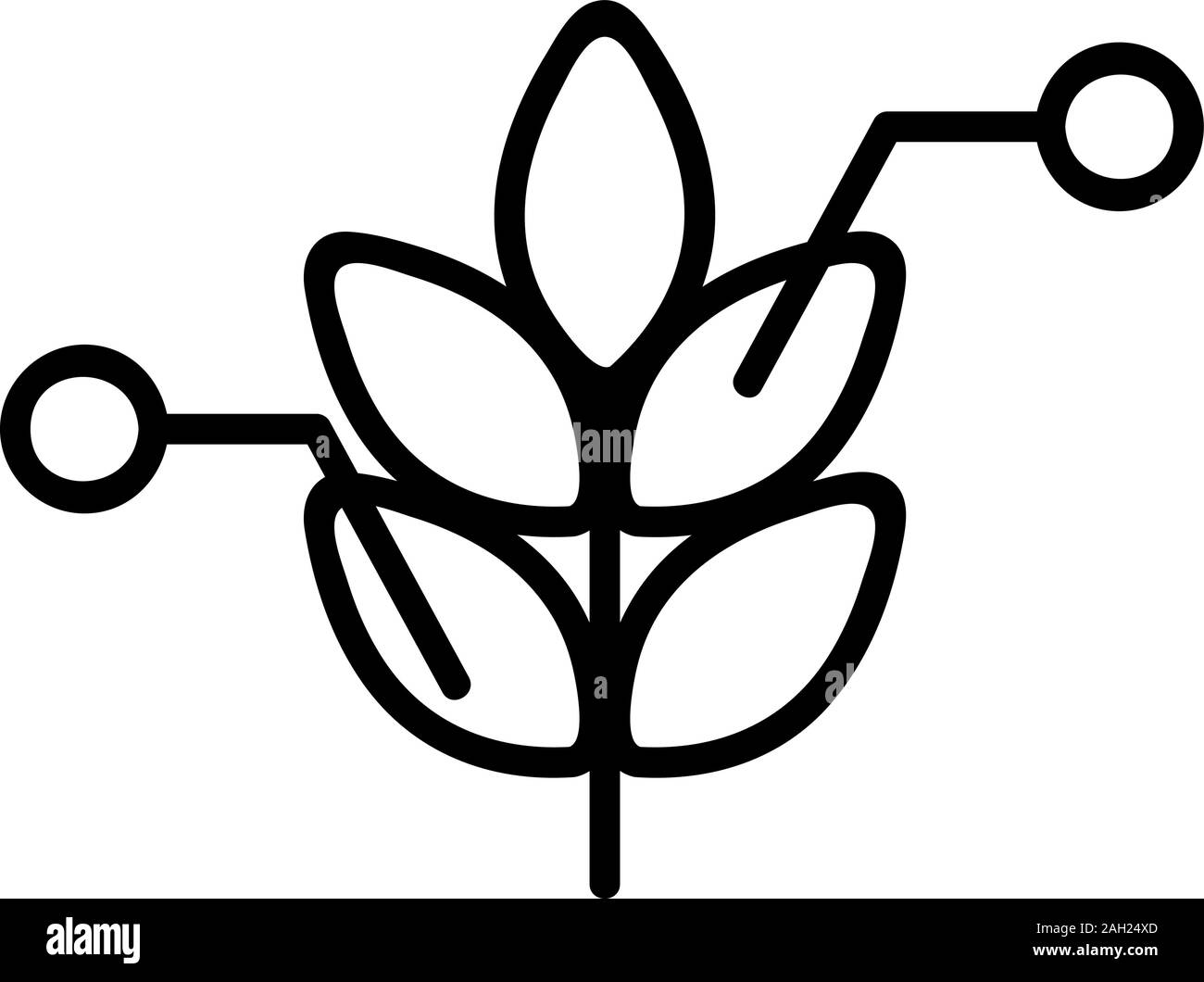 smart farm icon vector. Isolated contour symbol illustration Stock ...