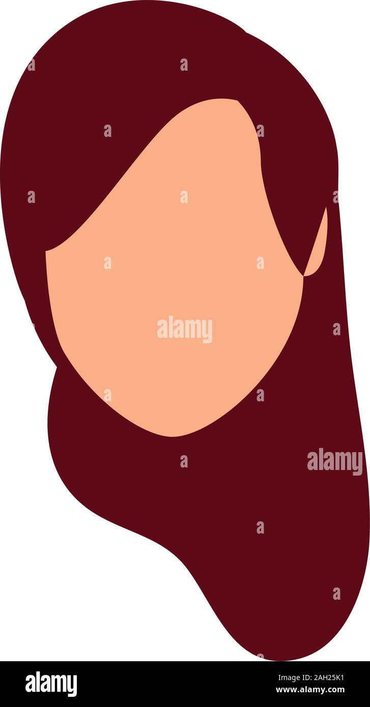 avatar woman with long hair Stock Vector Image & Art - Alamy